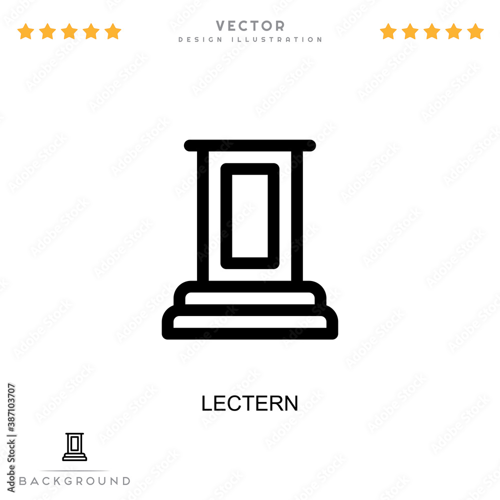 Lectern icon. Simple element from digital disruption collection. Line ...
