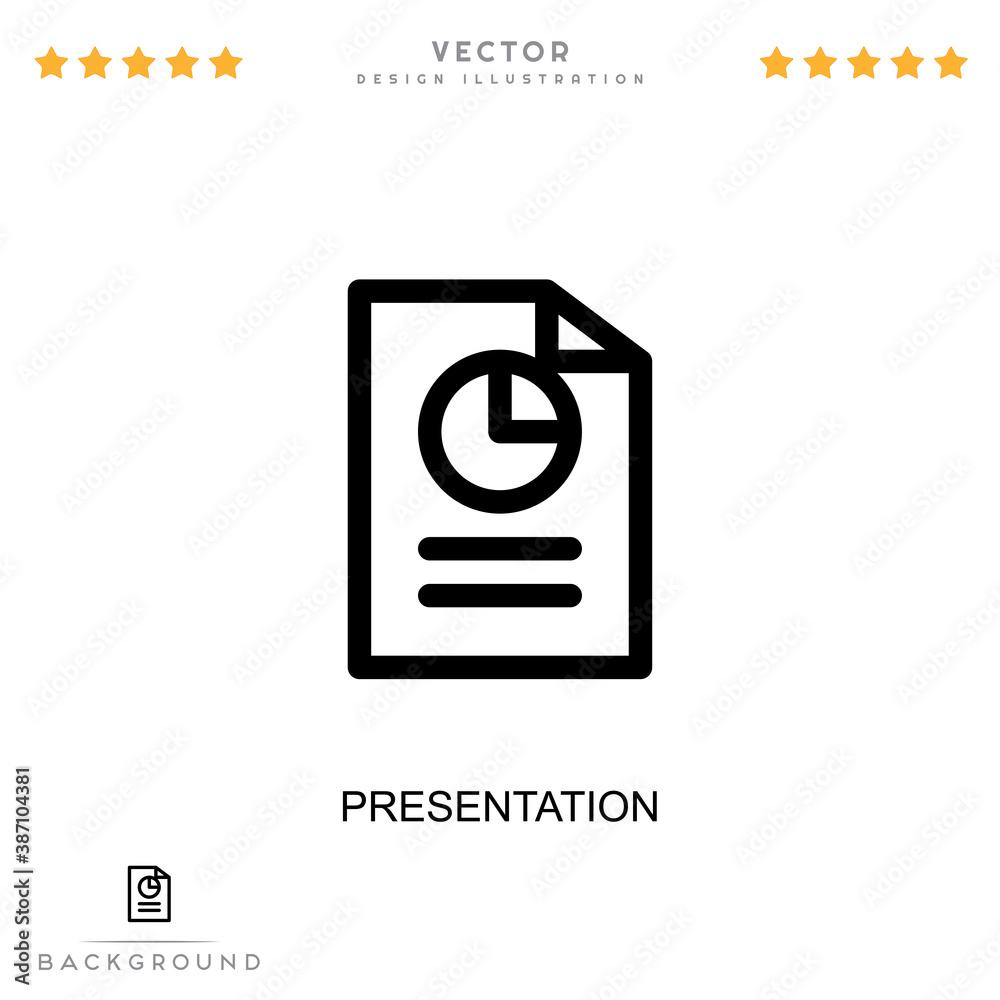 Vetor de Presentation icon. Simple element from digital disruption ...