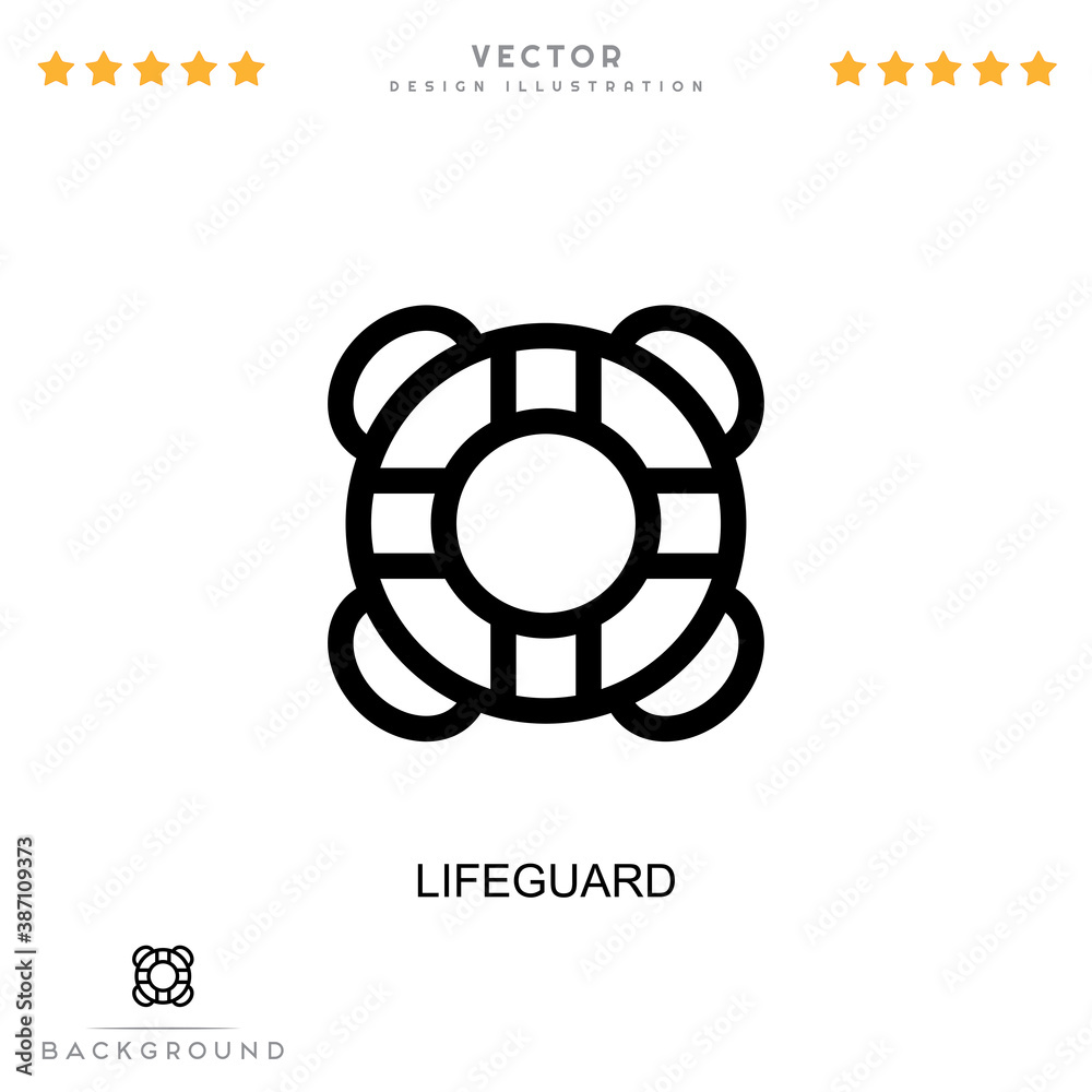 Lifeguard icon. Simple element from digital disruption collection. Line ...