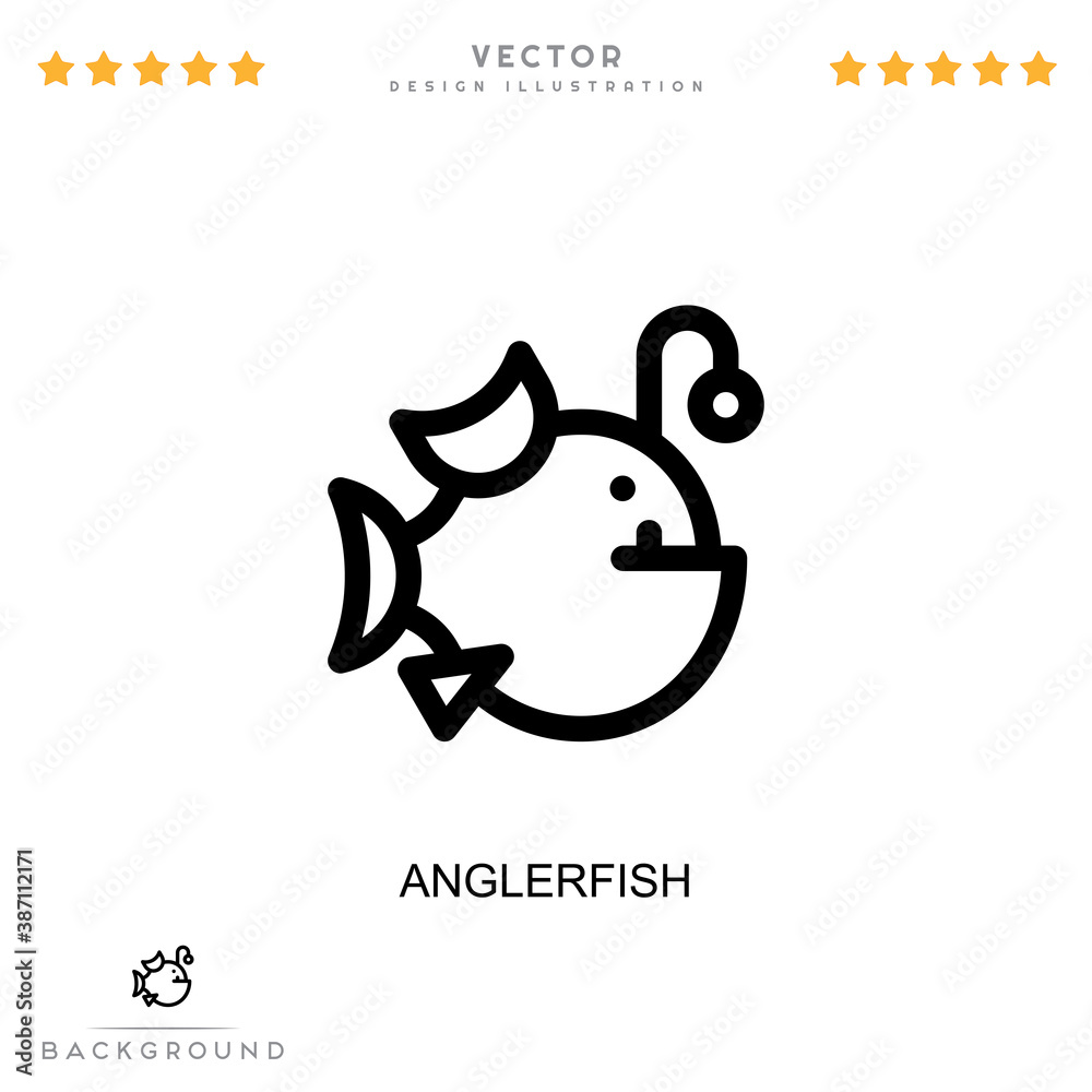Anglerfish icon. Simple element from digital disruption collection ...