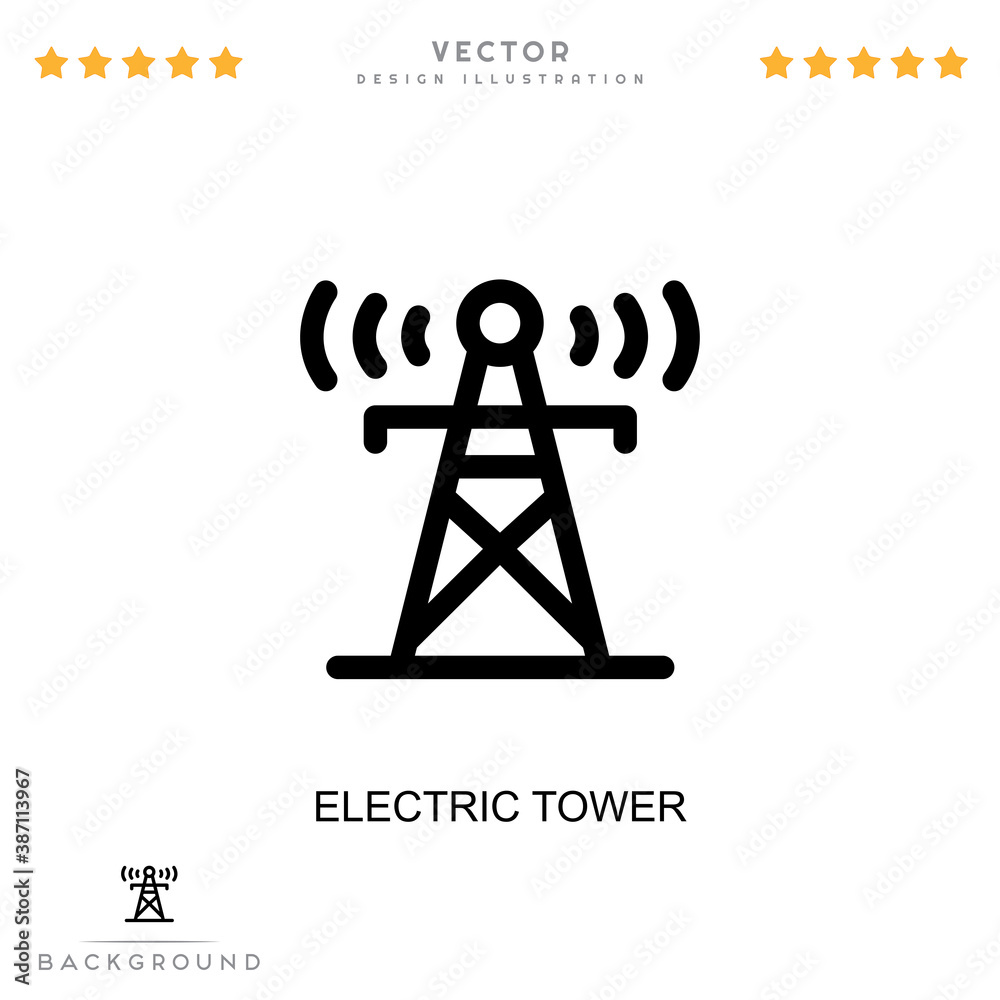 Electric tower icon. Simple element from digital disruption collection ...