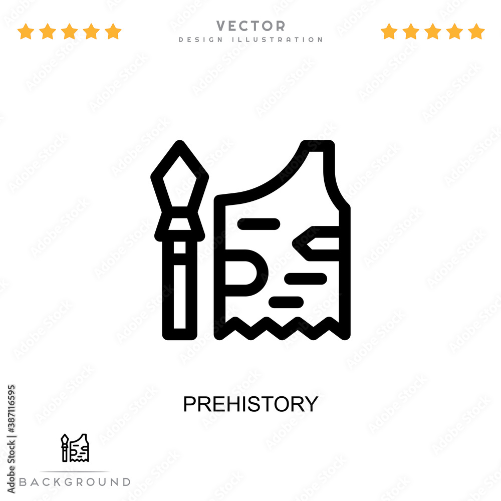 Prehistory icon. Simple element from digital disruption collection ...