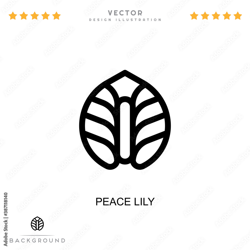 Peace lily icon. Simple element from digital disruption collection ...