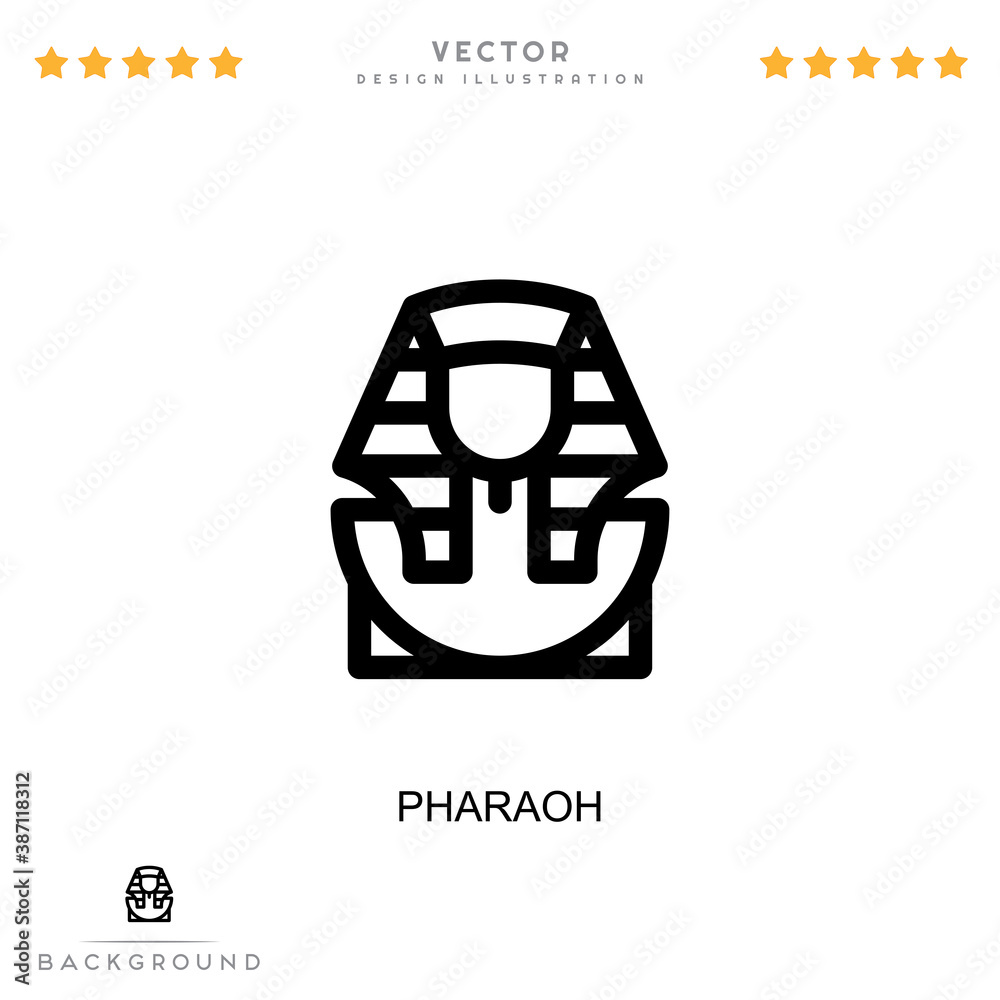 Pharaoh icon. Simple element from digital disruption collection. Line ...