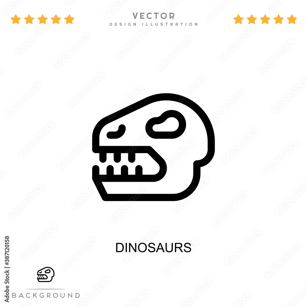 Dinosaurs icon. Simple element from digital disruption collection. Line ...