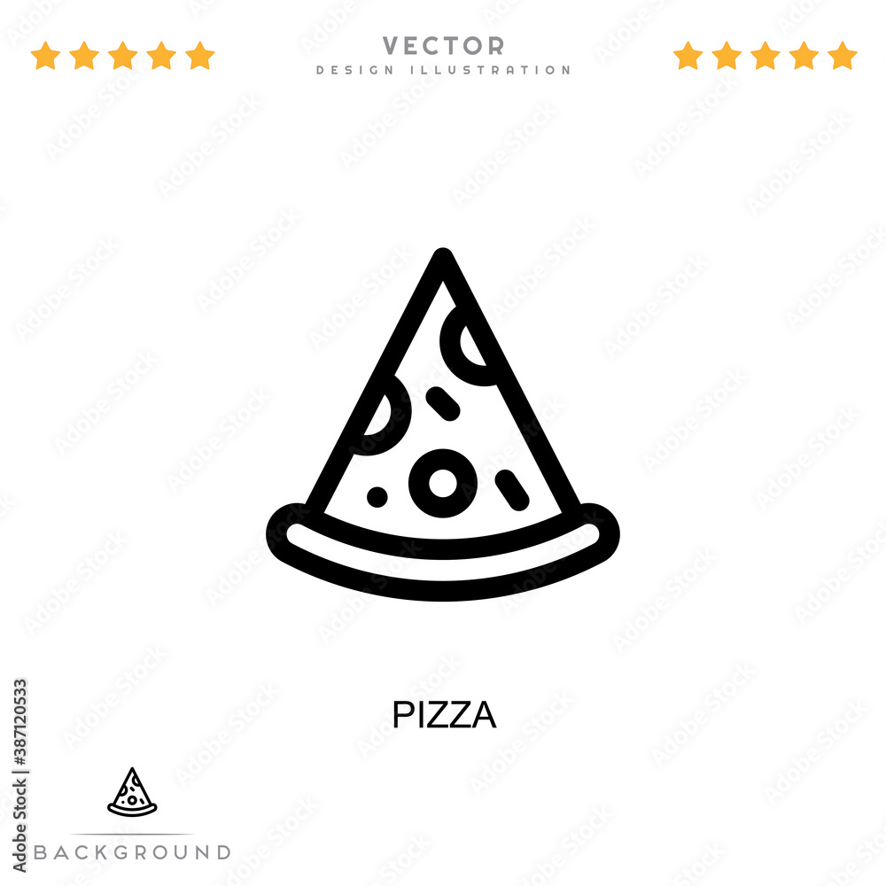 Pizza icon. Simple element from digital disruption collection. Line ...