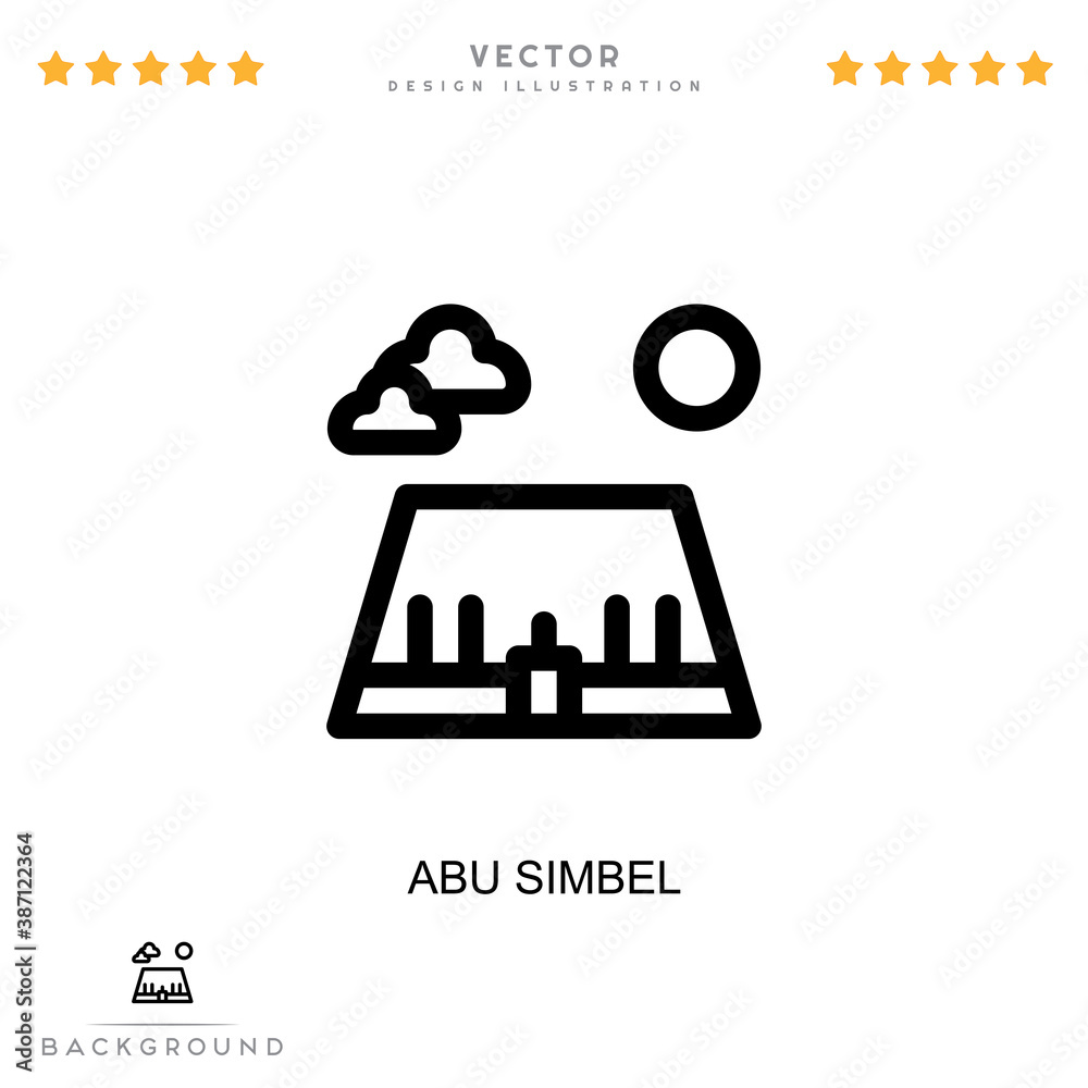 Abu simbel icon. Simple element from digital disruption collection ...