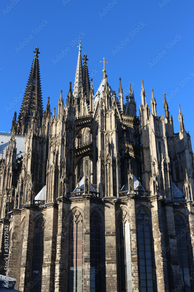 Cologne / Germany - December 30, 2019: The backside of Cologne ...