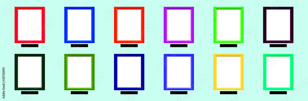 set of frame for employee the month design template with various models ...