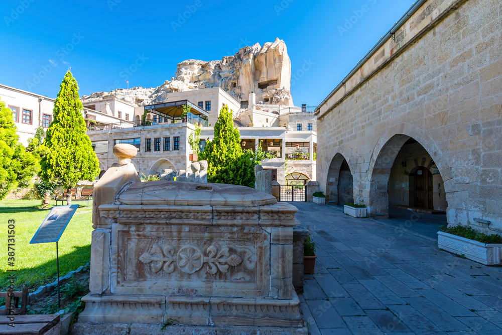 Urgup Town street view in Cappadocia Region of Turkey Stock Photo ...
