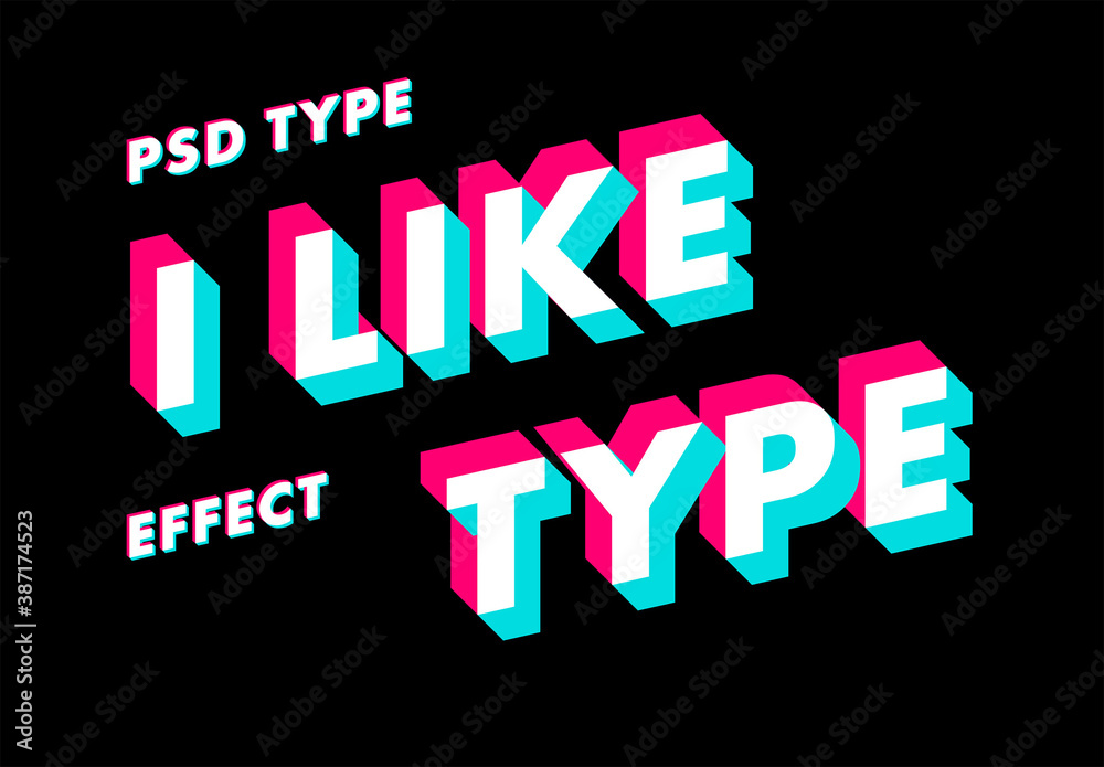 3D Type Effect Stock Template | Adobe Stock
