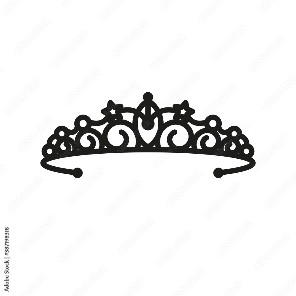 Icon of the tiara. simple vector illustration on a white background ...