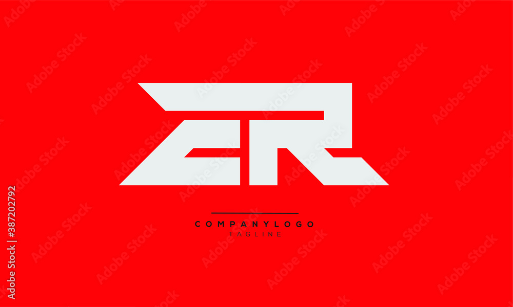 ER initials monogram letter text alphabet logo design Stock Vector ...