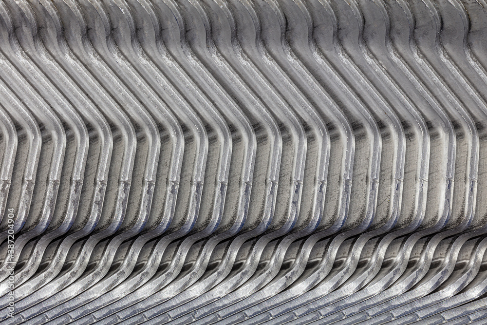 Steel plates with identical patterns look beautiful. Stock Photo ...