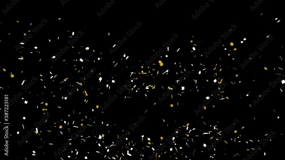 Stockvideon Animation Colorful Glitter Confetti Falling Popper Explosion Particles 4k Loop