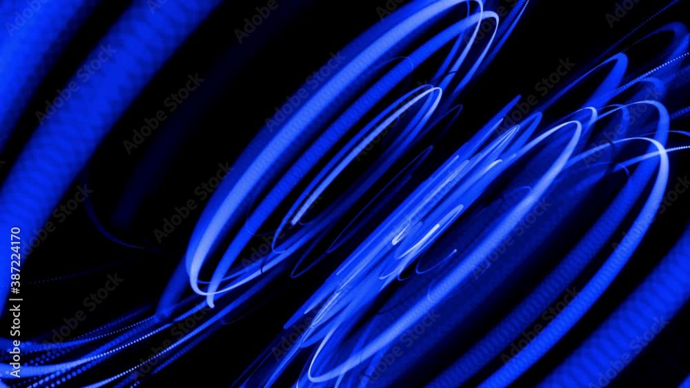 Motion design bg of flow particles shaping lines, helix and abstract ...