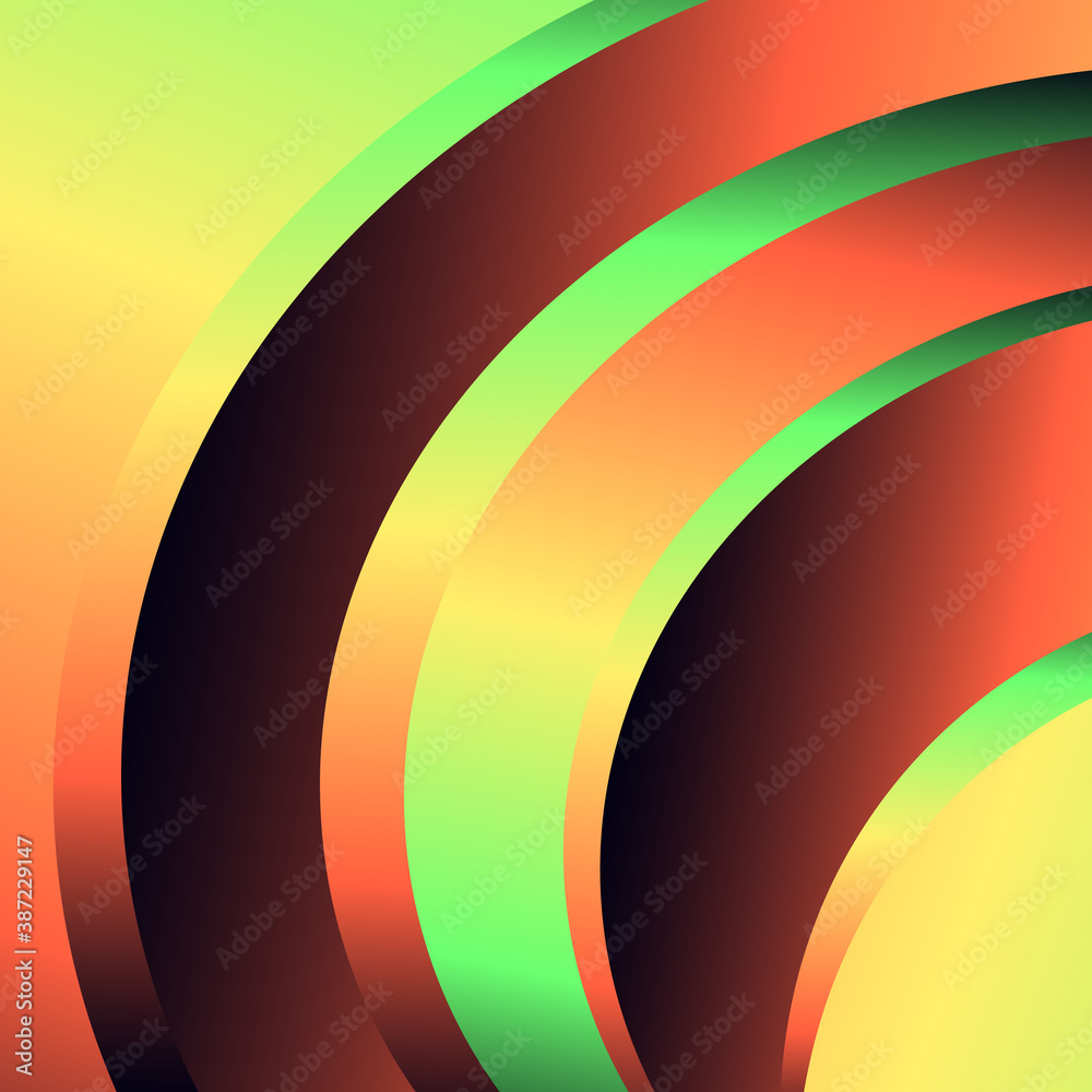 Wavy Gradient spectrum background with Sunset colors Stock Vector ...