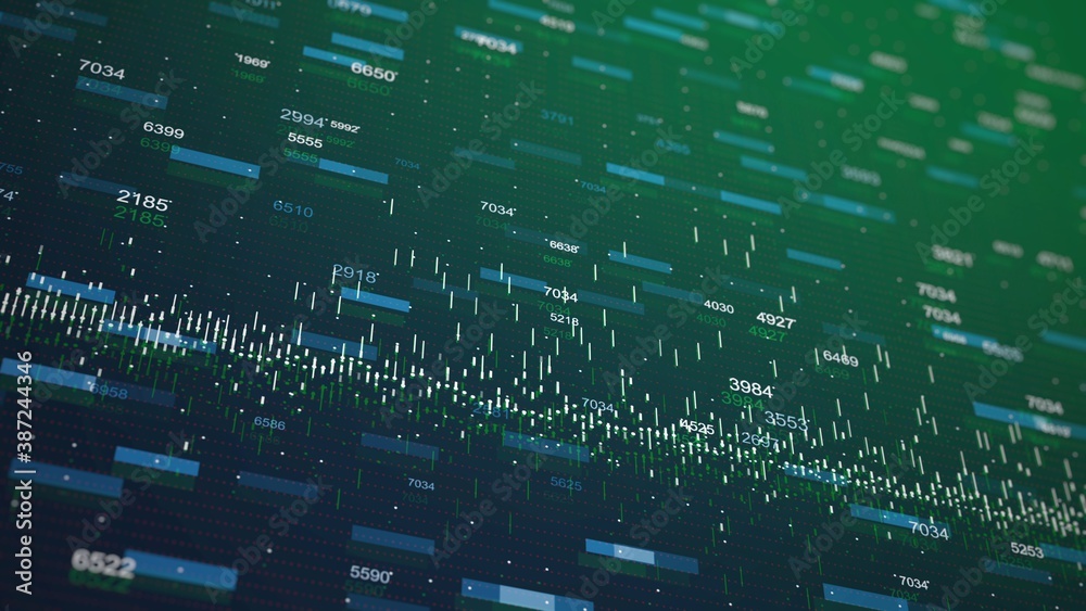Stock market tickers with graphs. Business illustration of world ...