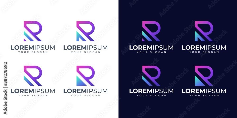 Vetor de Letter R logo design inspiration do Stock | Adobe Stock