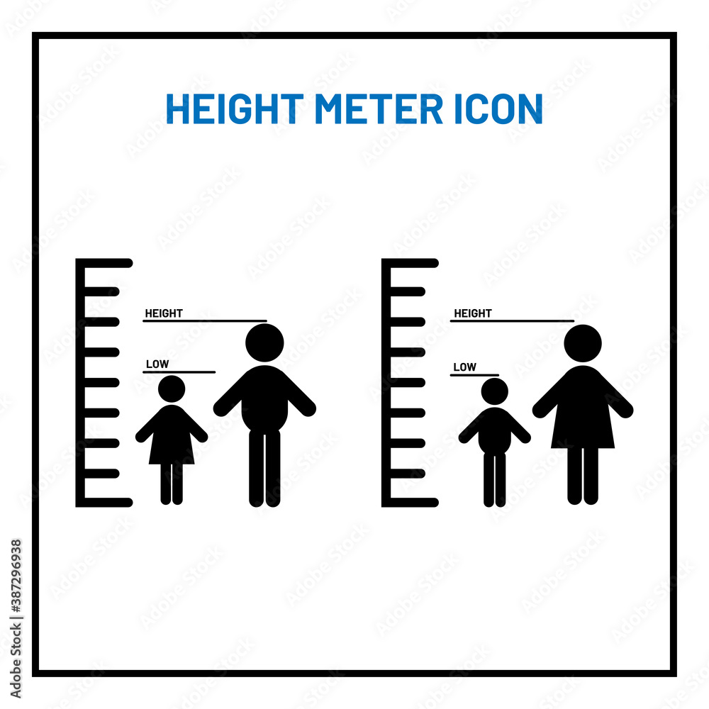 height people icon isolated sign symbol vector illustration - black ...