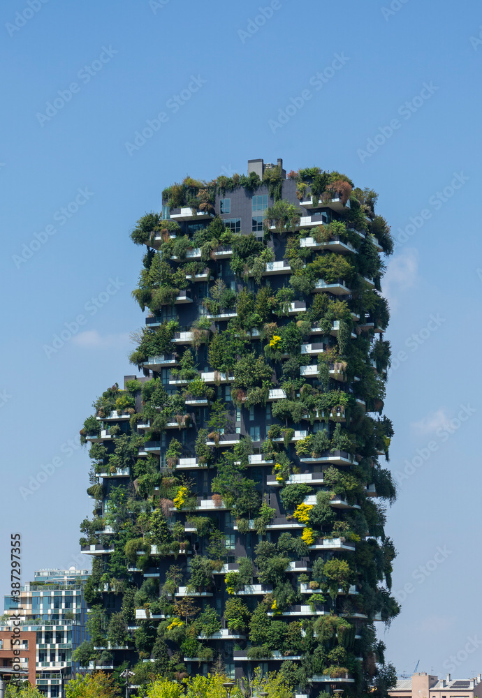 Milano, Italy. Bosco Verticale, view at the modern and ecological ...