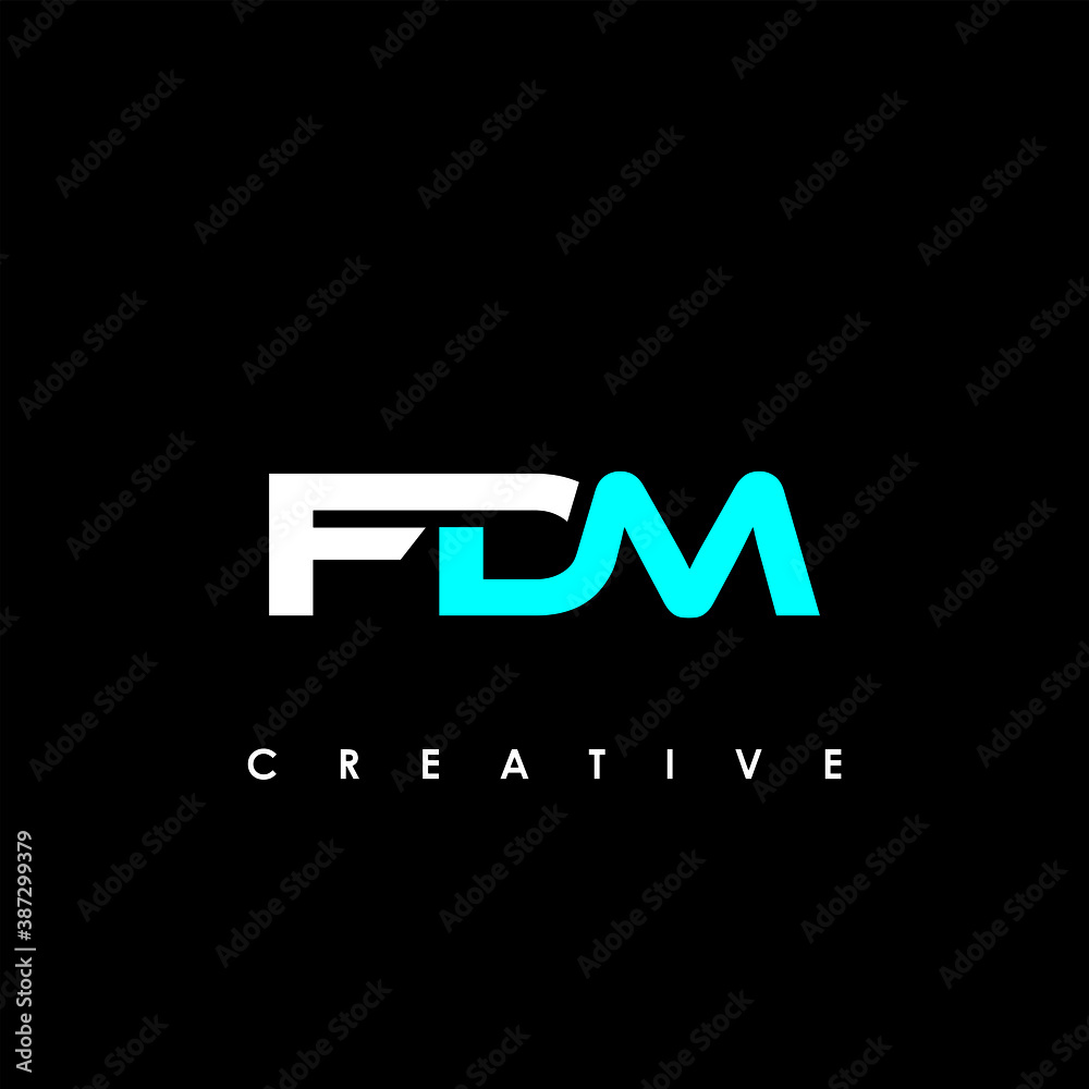 FDM Letter Initial Logo Design Template Vector Illustration Stock ...