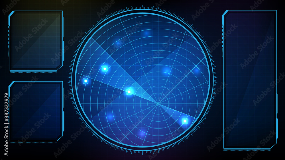 abstract background of futuristic technology hud ui scan interface ...