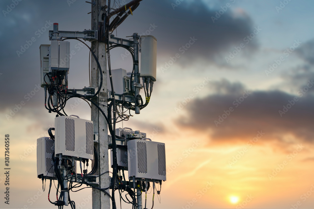 4G and 5G cellular. Macro Base Station or Base Transceiver Station ...