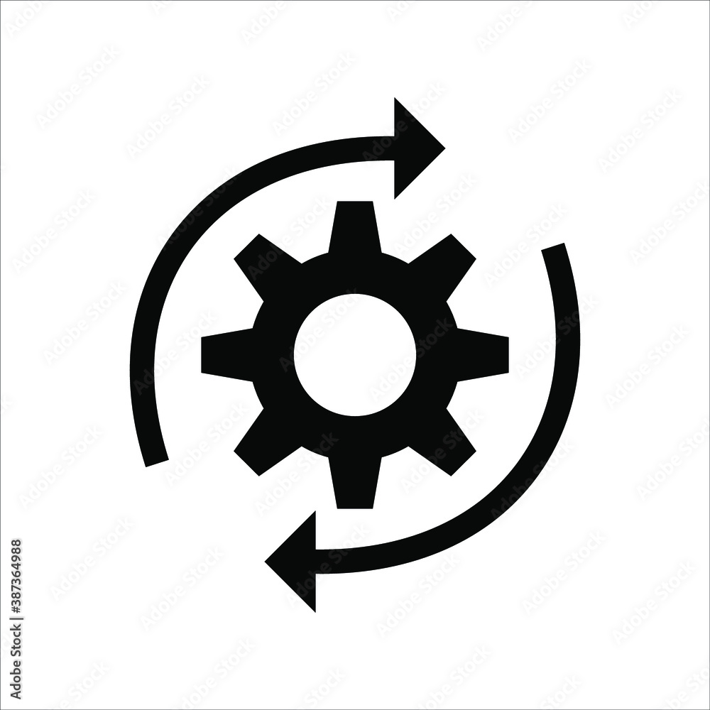 Loading process. Update system icon. Concept of upgrade application ...