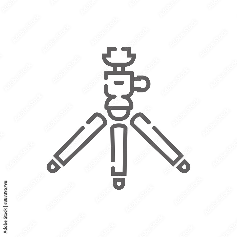 Tripod icon. Outline illustration of tripod vector icon for web. Web ...