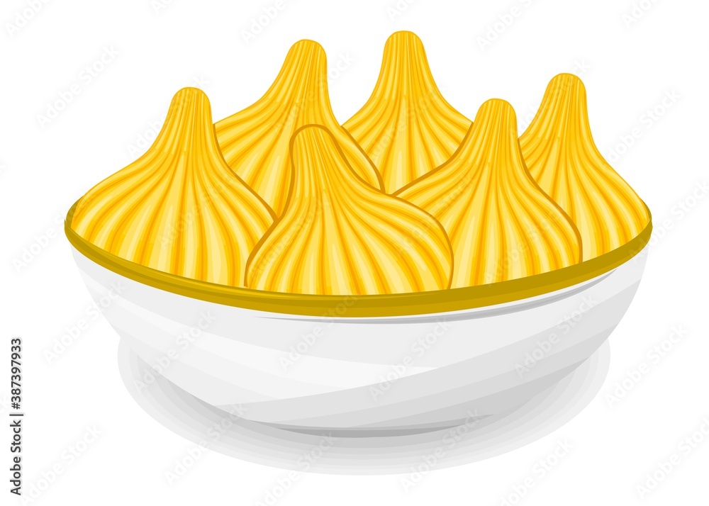 Modak Indian Sweets or Mithai Food Vector Stock Vector | Adobe Stock