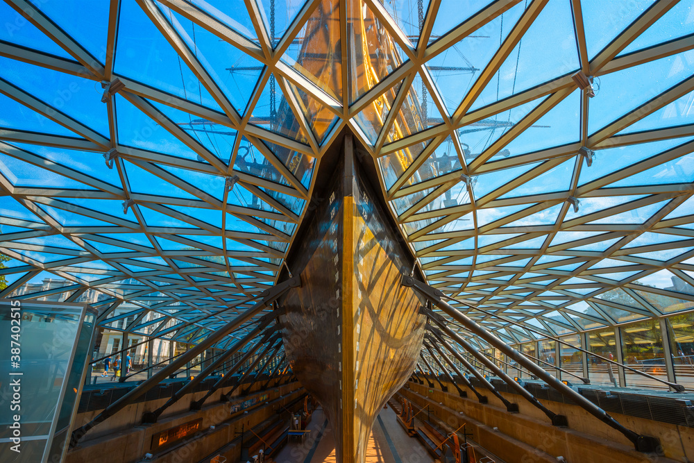 London, UK - May 21 2018: Cutty Sark built in 1869, one of the last and ...