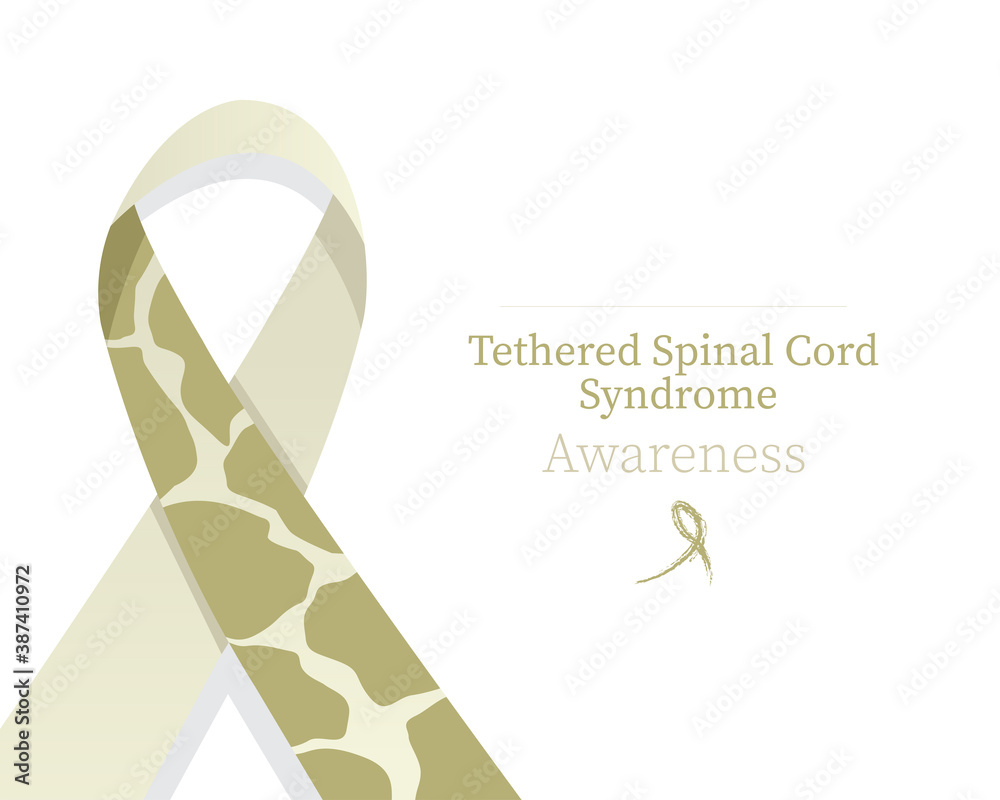 Tethered spinal cord syndrome awareness - giraffe print ribbon Stock ...