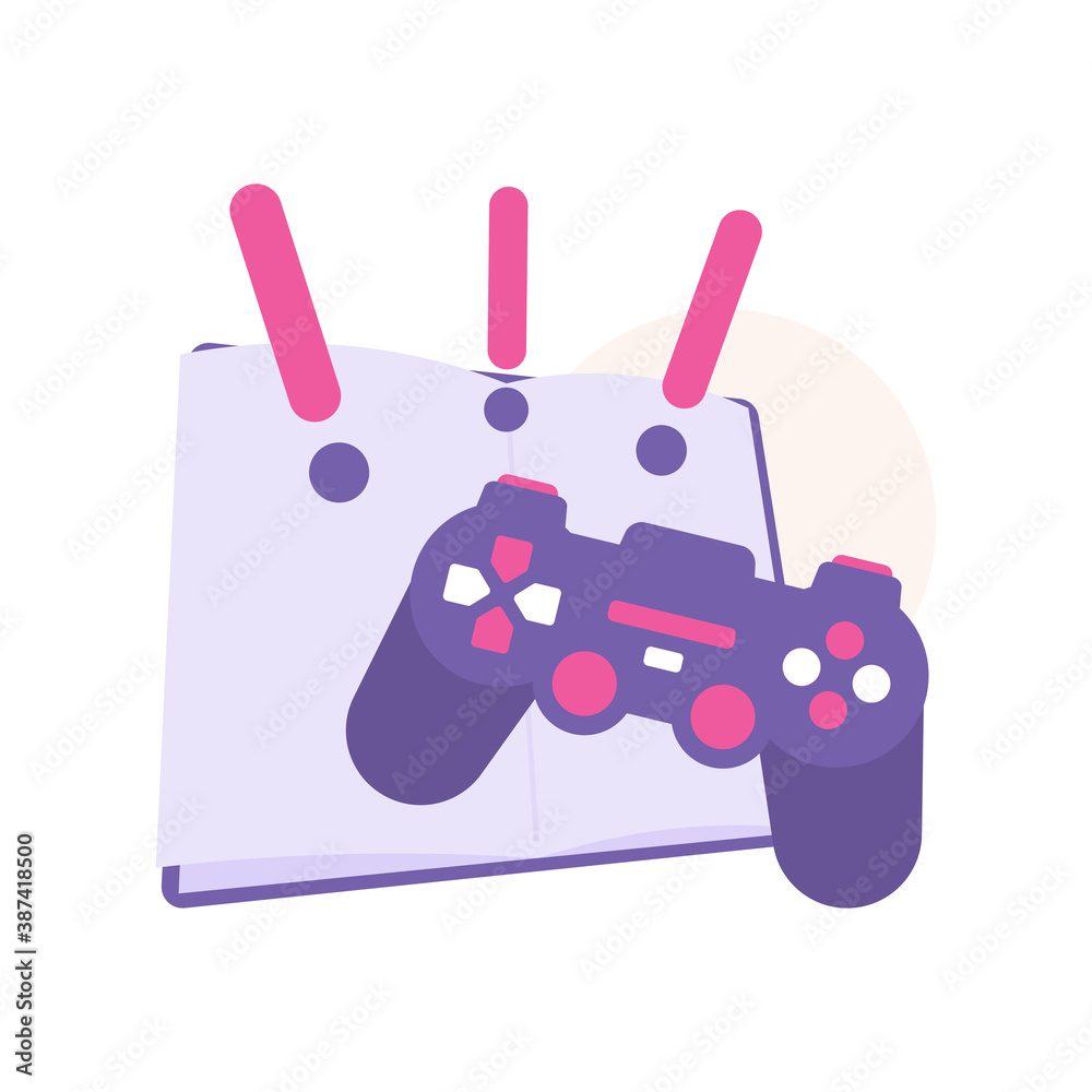 Vetor de concept hints or game guides. illustration icon controller ...