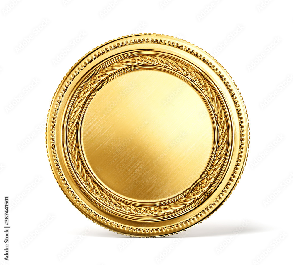 gold coin isolated on a white background Stock Photo | Adobe Stock