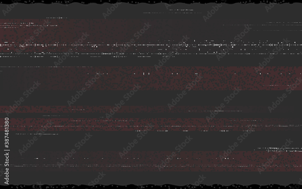 Glitch VHS overlay effect. Analog video template with horizontal ...