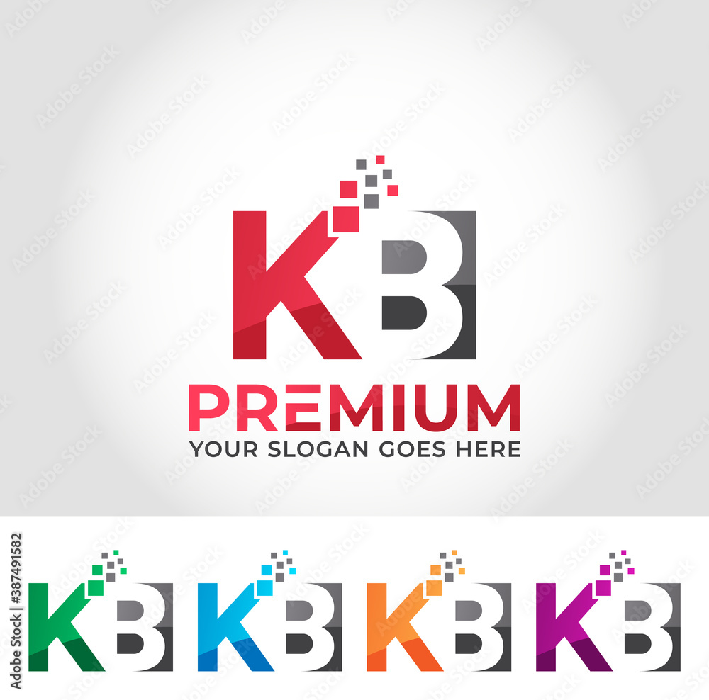 KB Alphabet Logo Design Concept Stock Vector | Adobe Stock