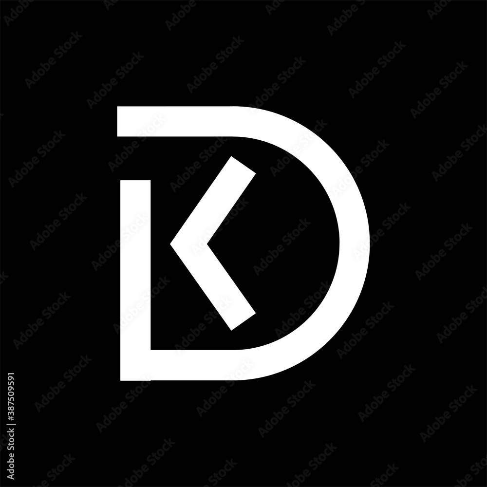 Letter D And K Monogram Logo , letter d logo combination with letter k ...