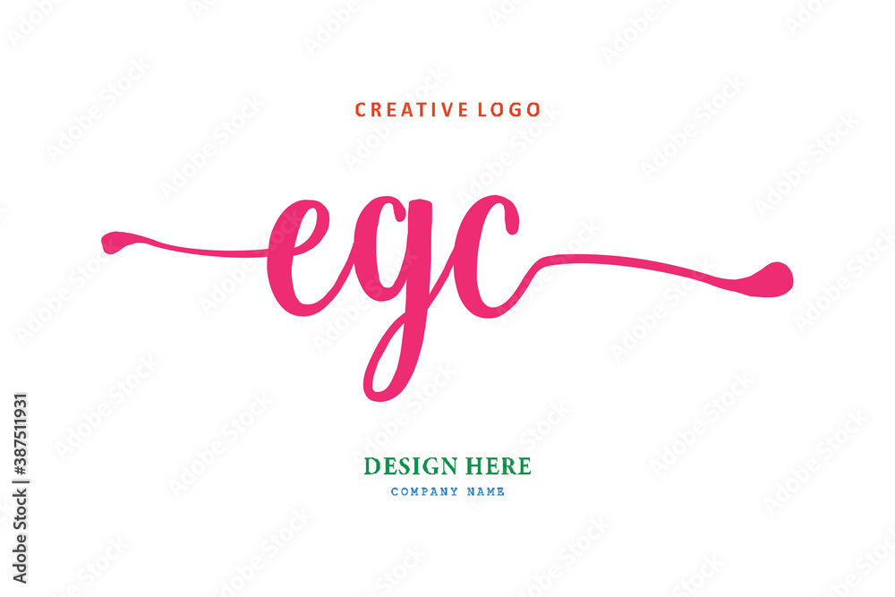 EGC font arrangement logo is simple, easy to understand and ...