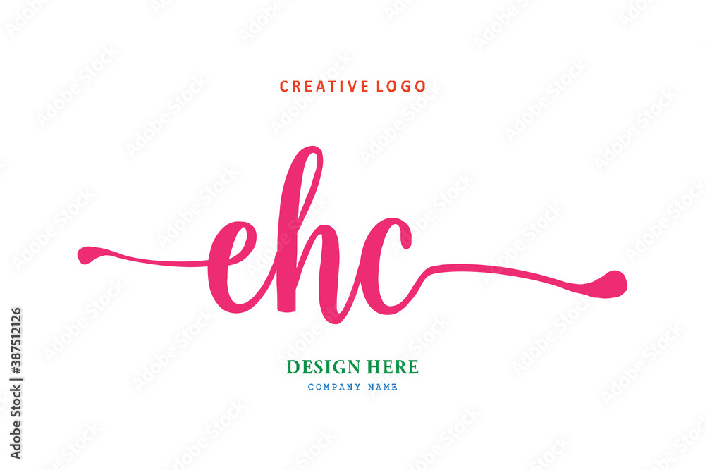 EHC font arrangement logo is simple, easy to understand and ...