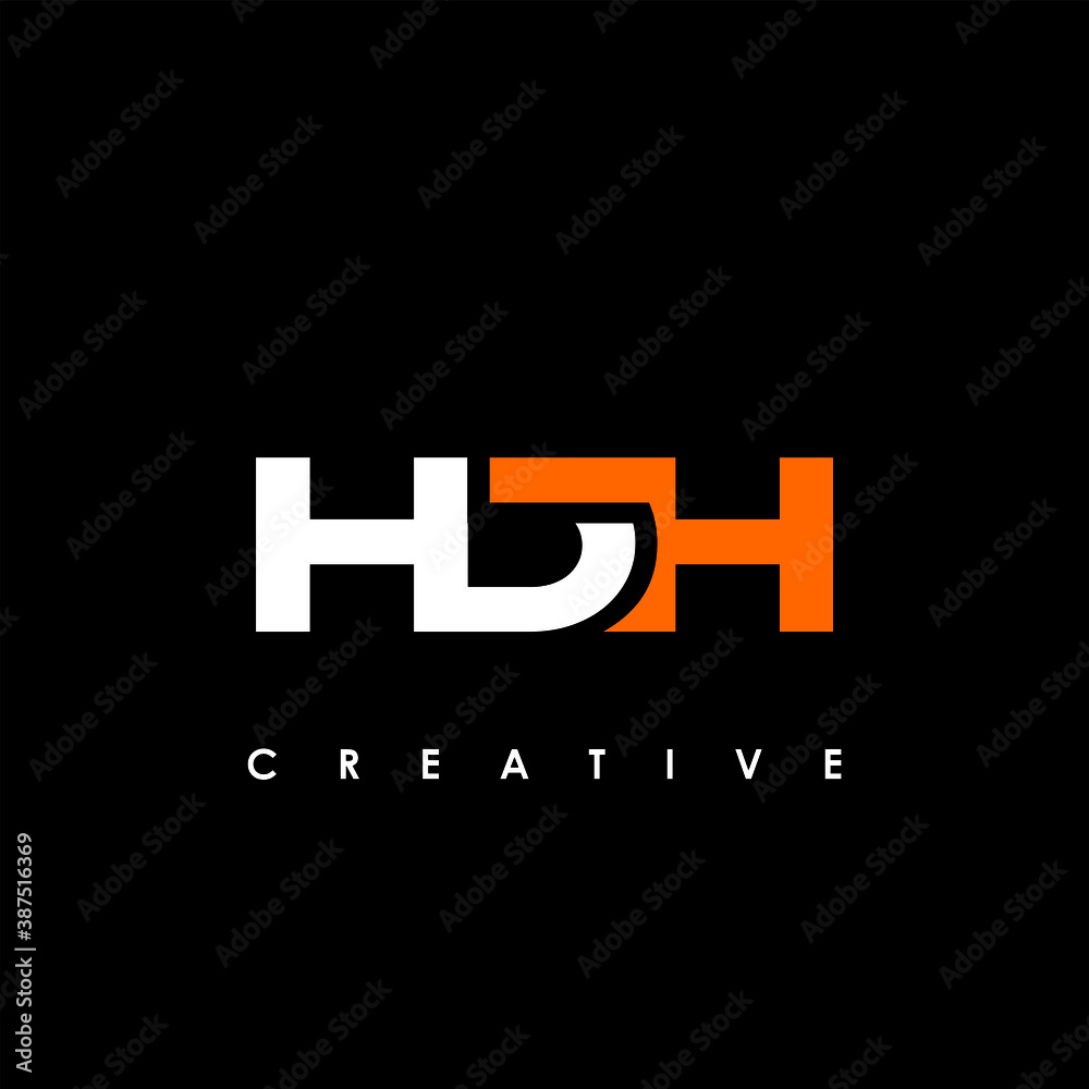 HDH Letter Initial Logo Design Template Vector Illustration Stock ...