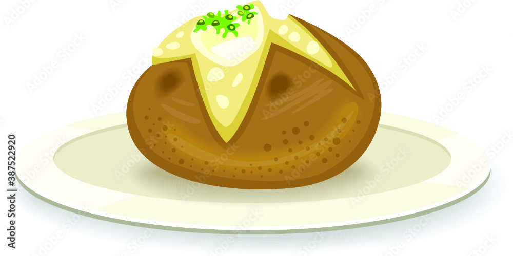 Cartoon Baked Potato
