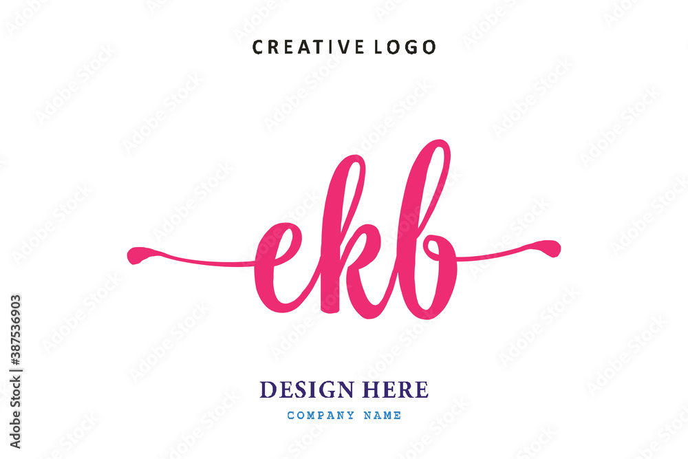 EKB lettering logo is simple, easy to understand and authoritativePrint ...