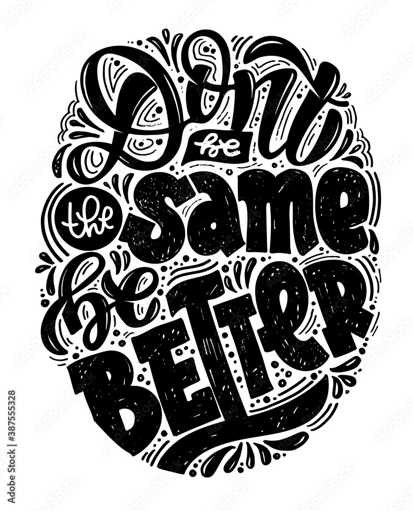 Cute inspiration hand drawn doodle lettering postcard. Lettering art ...