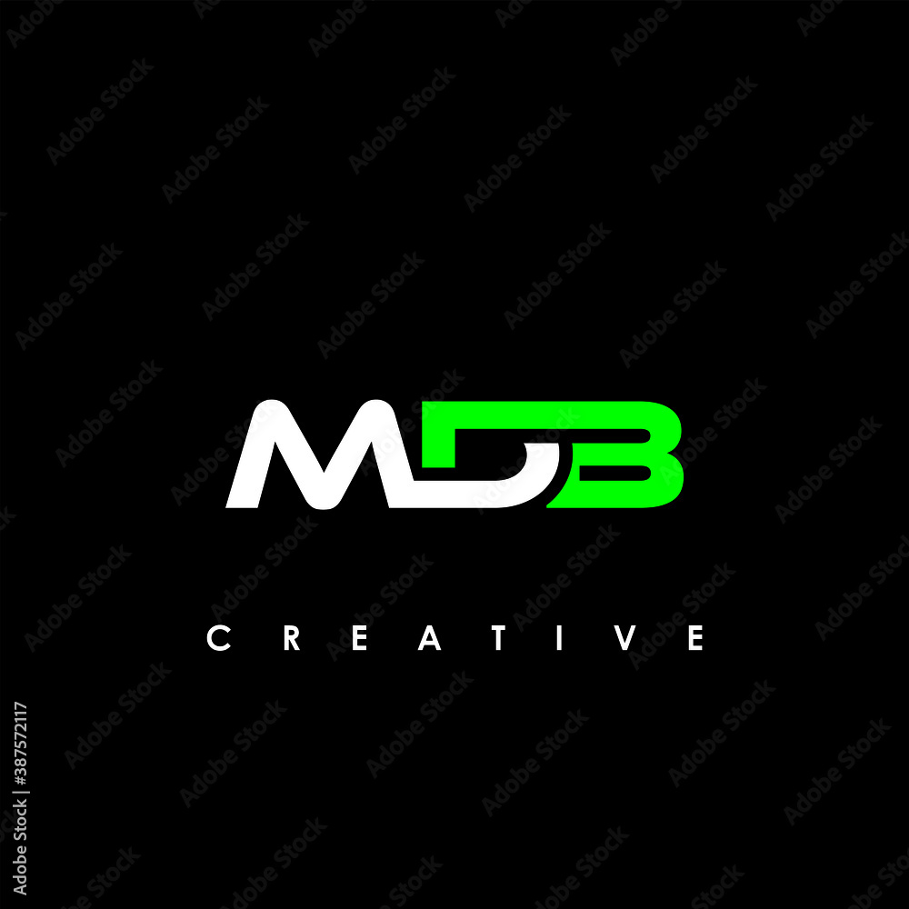 MDB Letter Initial Logo Design Template Vector Illustration Stock ...