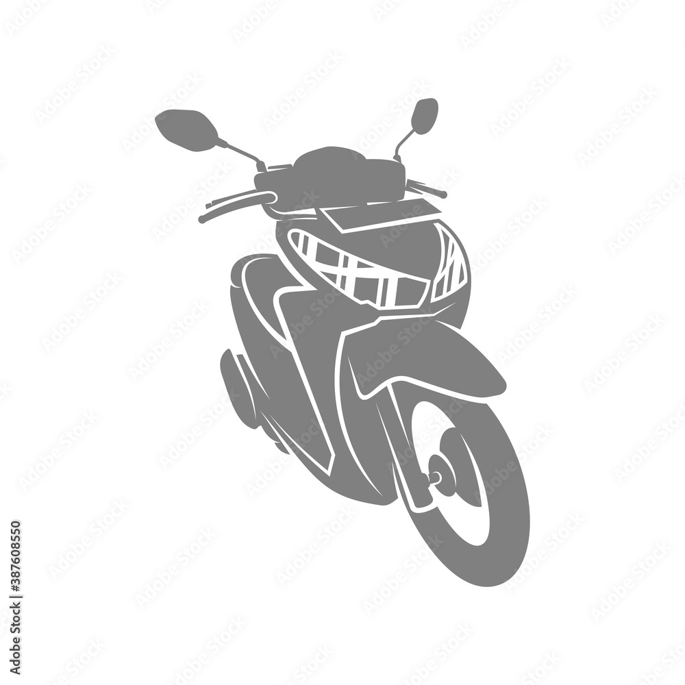 Motorcycle logo design template, scooter matic icon vector design ...