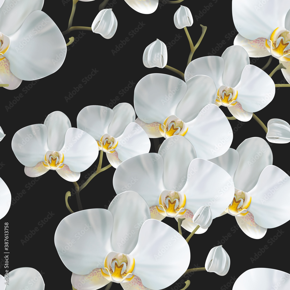 Seamless texture. Pattern for printing on textiles and paper. White ...