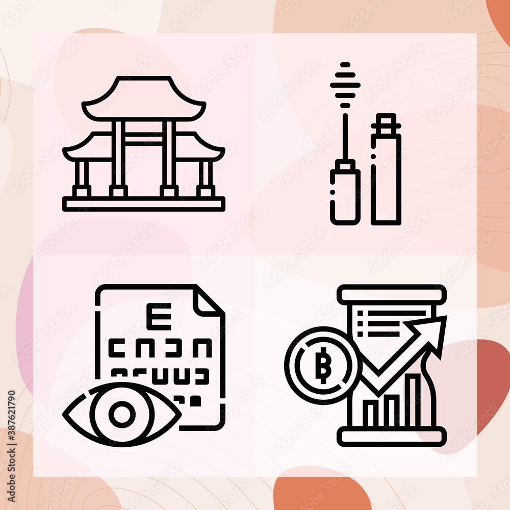 Simple set of verbal related lineal icons Stock Vector | Adobe Stock