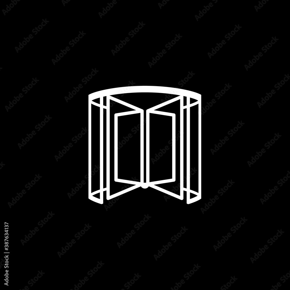 Revolving turning door Stock Vector | Adobe Stock