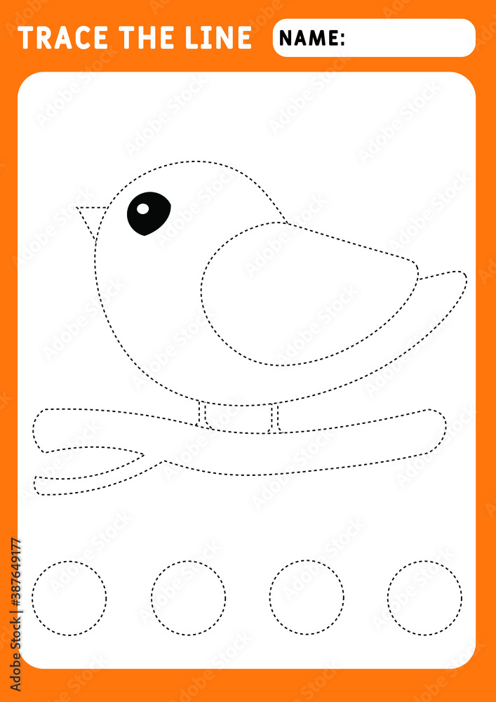 Funny little bird. Educational children game. Preschool worksheet for ...